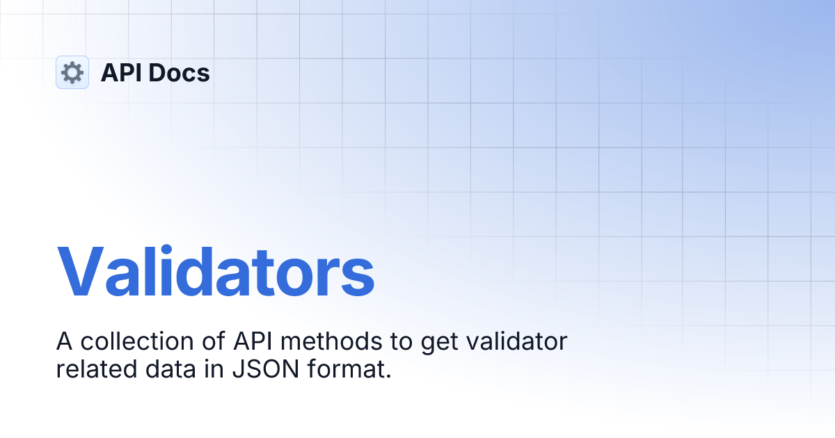 Validators | API Docs